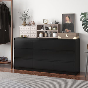 Ebern Designs 63" Wide 9 Drawers Dresser & Reviews | Wayfair